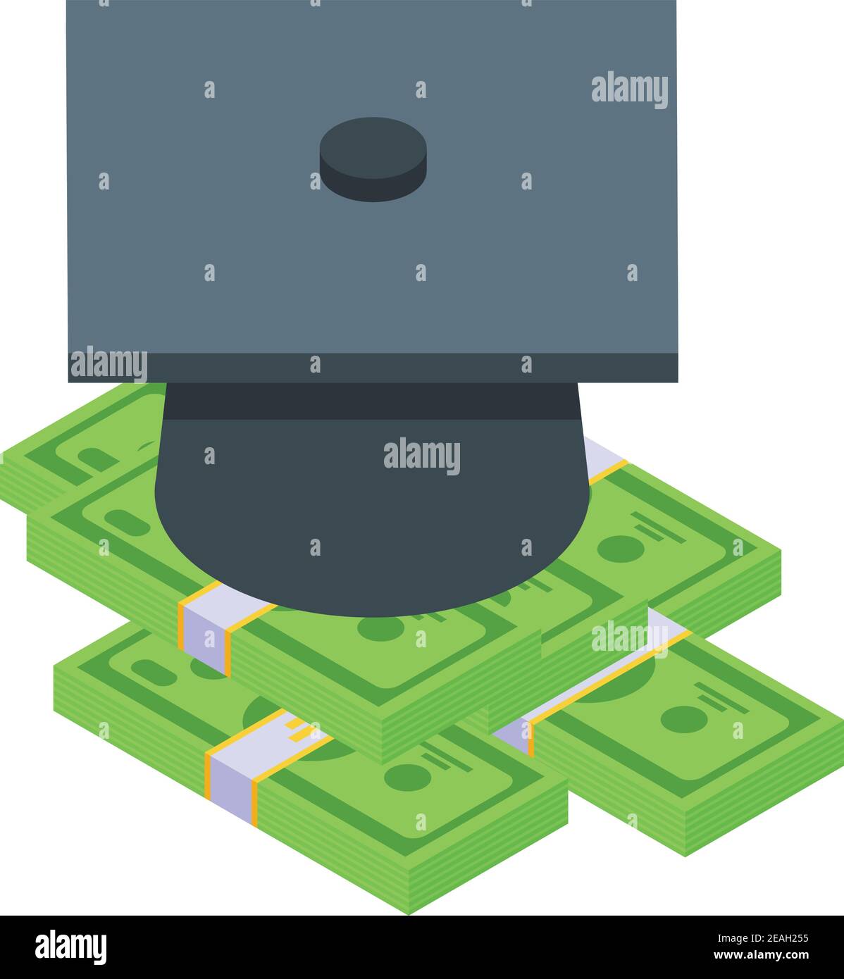Degree and money icon. Isometric of degree and money vector icon for ...