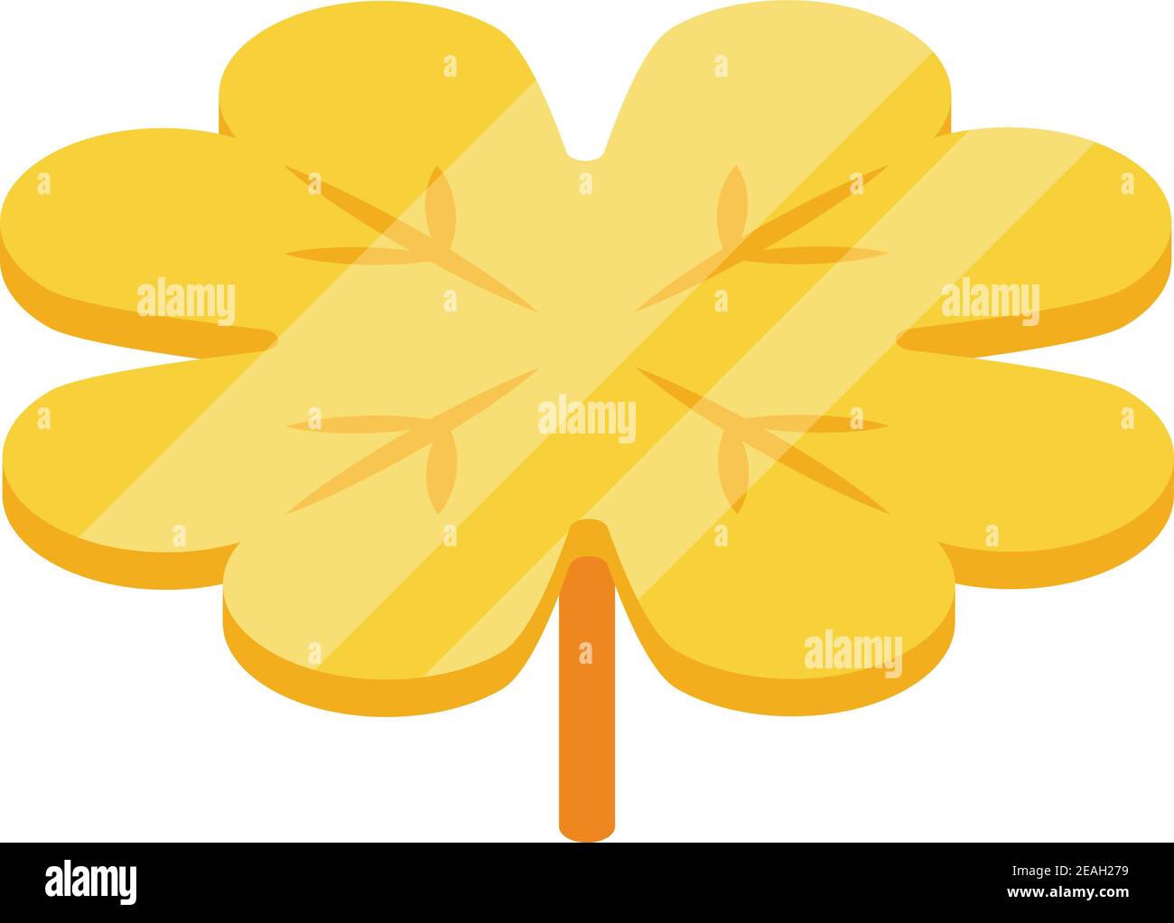 Golden clover icon. Isometric of golden clover vector icon for web ...