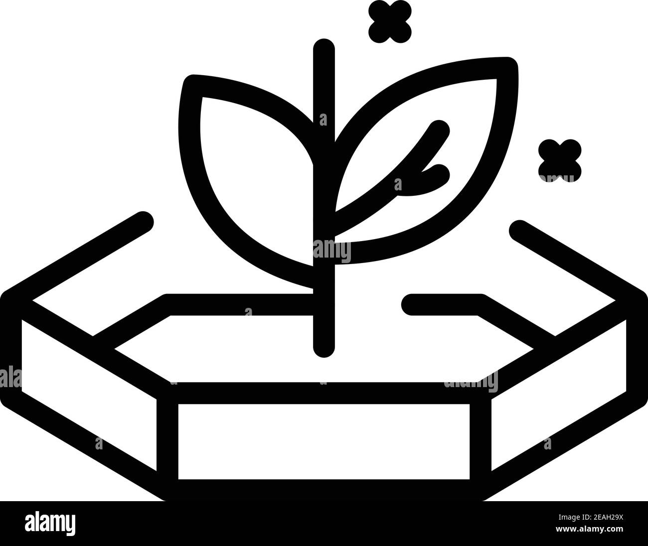 Lab plant crop icon. Outline lab plant crop vector icon for web design ...