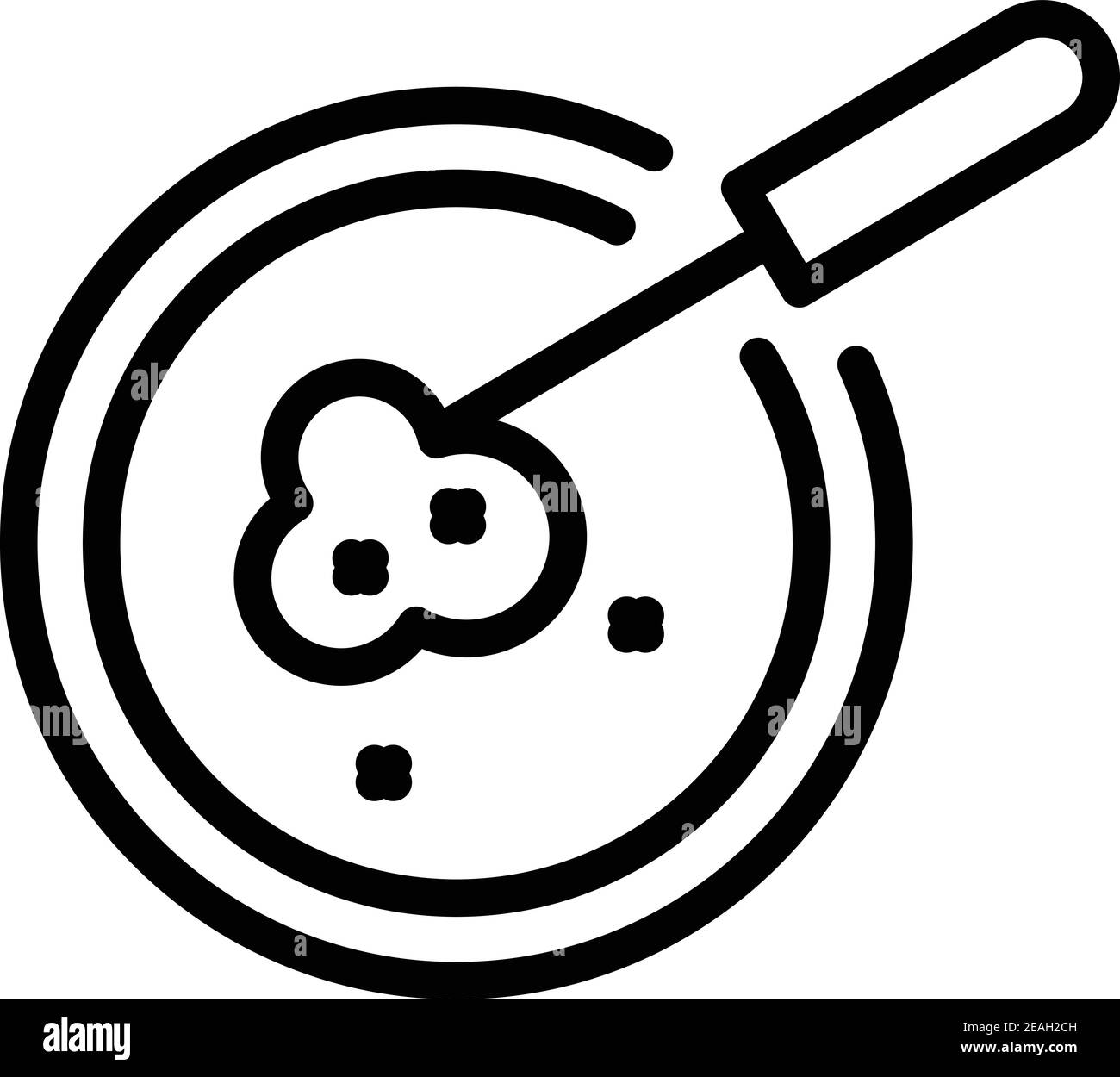 Lab petri dish icon. Outline lab petri dish vector icon for web design ...