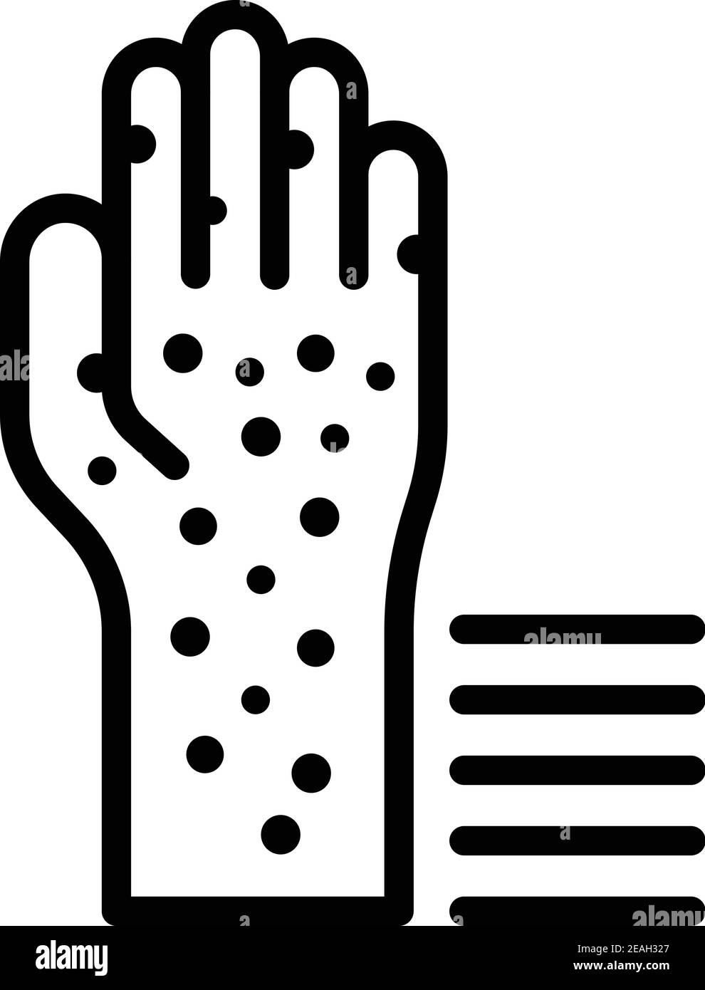 Skin rash icon. Outline skin rash vector icon for web design isolated ...