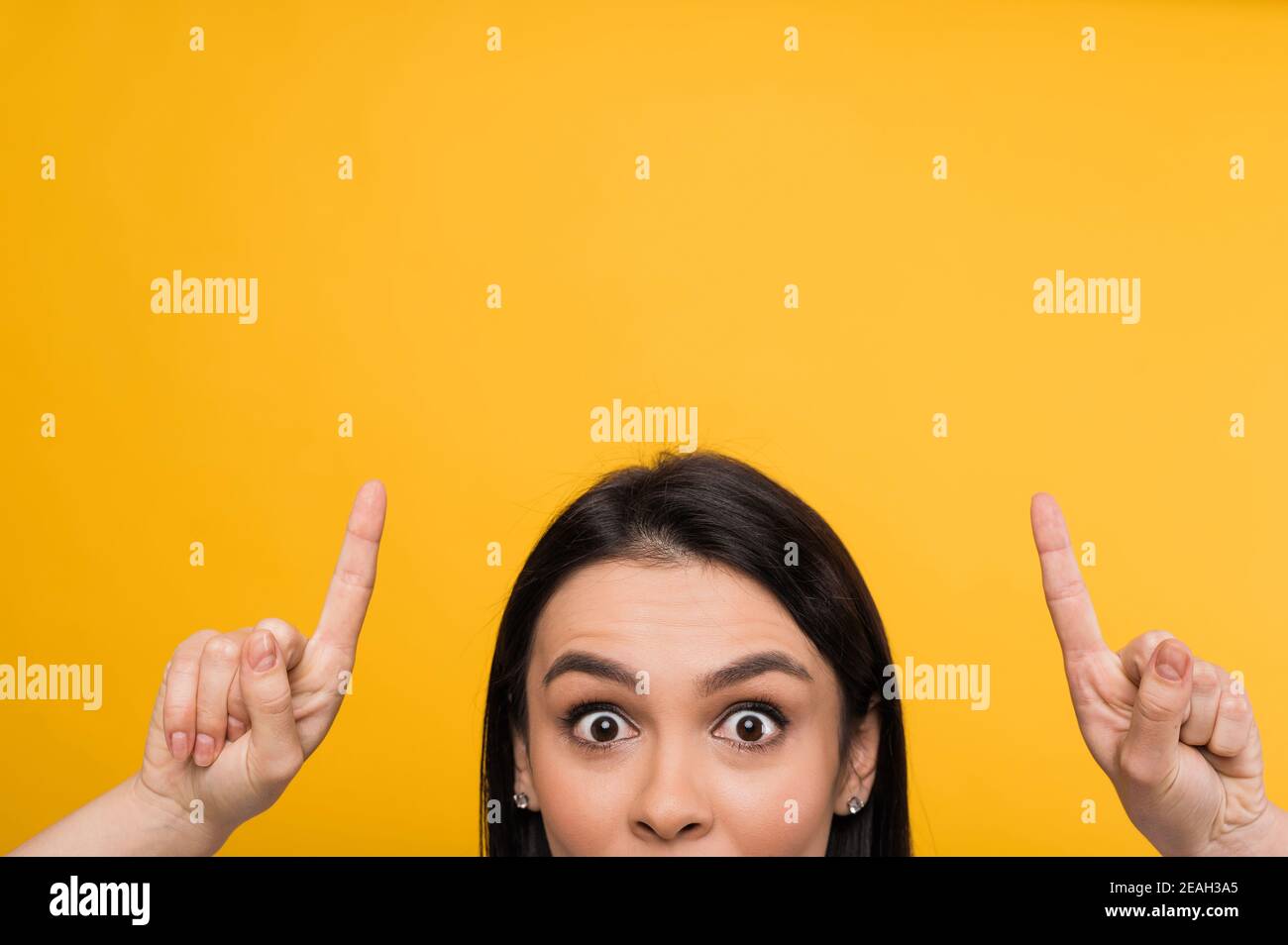 Attractive overhead advertising hi-res stock photography and images - Alamy