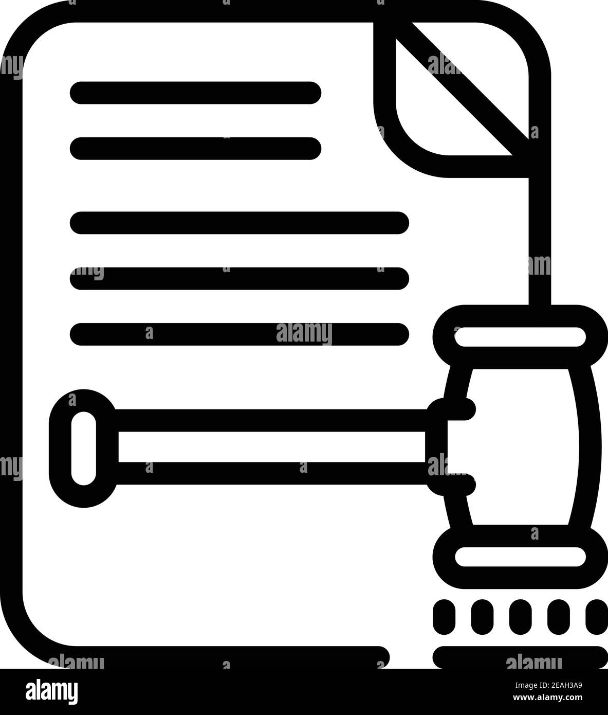Law document icon. Outline law document vector icon for web design ...
