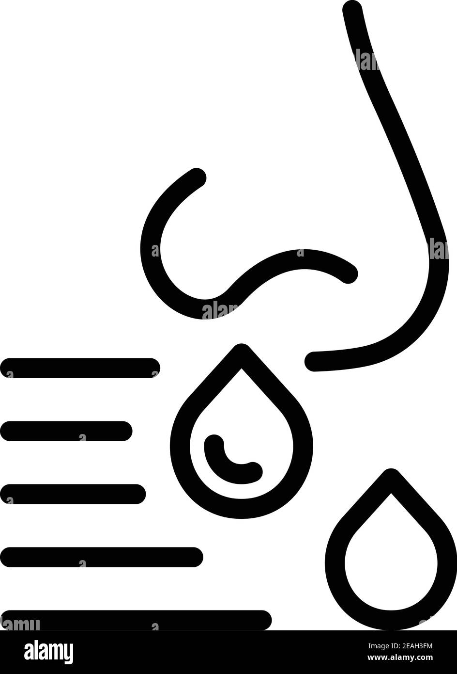 Allergy nose icon. Outline allergy nose vector icon for web design ... Allergy nose icon. Outline allergy nose vector icon for web design ...