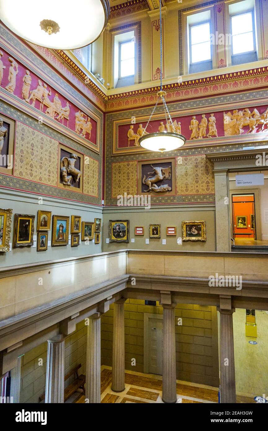 Inside Manchester Art Gallery, England, UK Stock Photo - Alamy