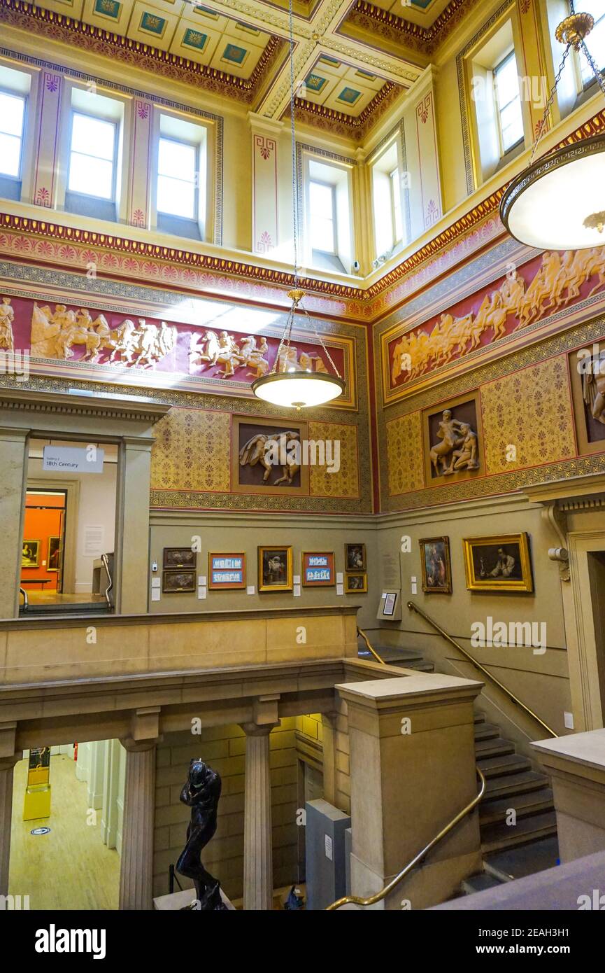 Inside Manchester Art Gallery, England, UK Stock Photo - Alamy