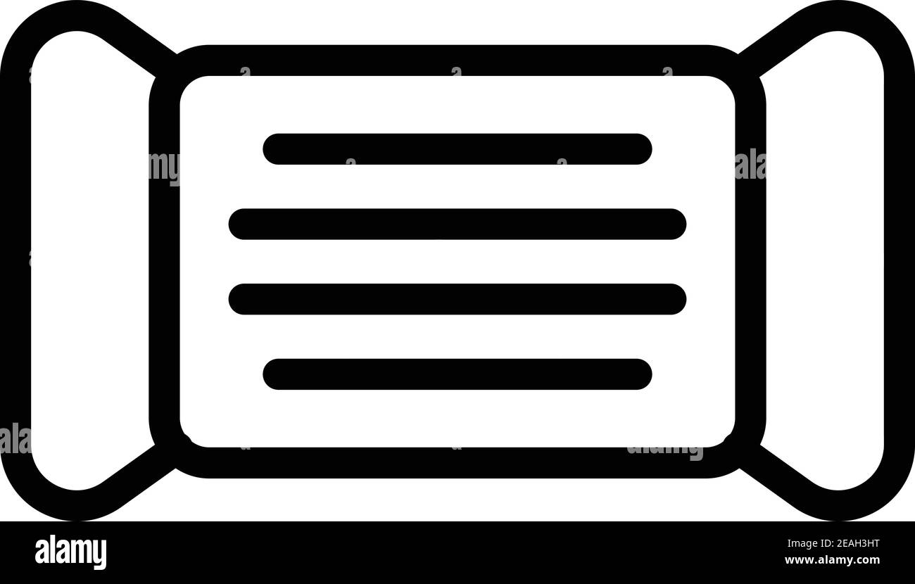 Medical mask icon. Outline medical mask vector icon for web design ...