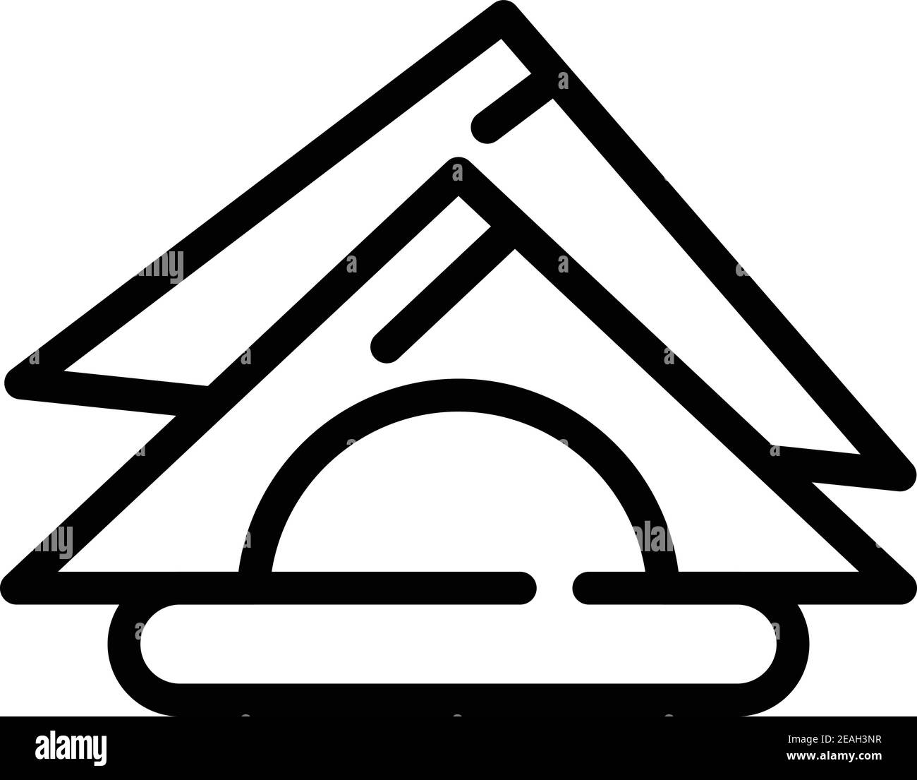 Folded napkins icon. Outline folded napkins vector icon for web design ...