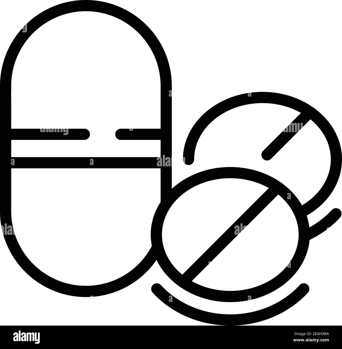 Allergy pills icon. Outline allergy pills vector icon for web design ...