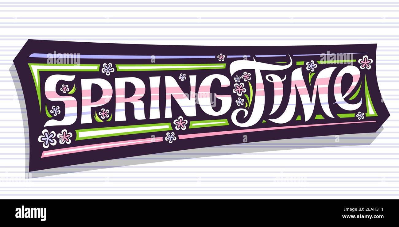 Spring time hand written Stock Vector Images - Alamy