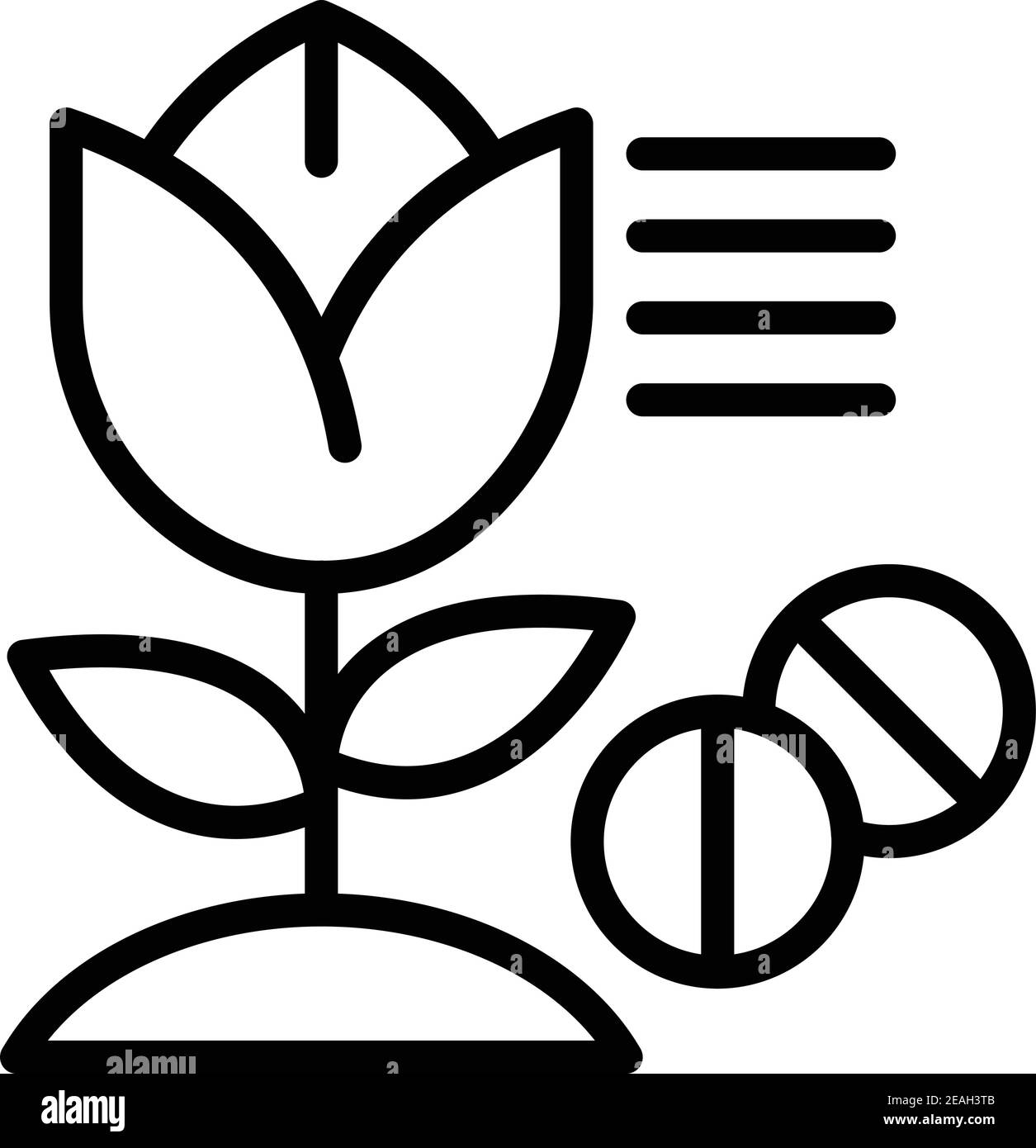 Plant allergy icon. Outline plant allergy vector icon for web design ...