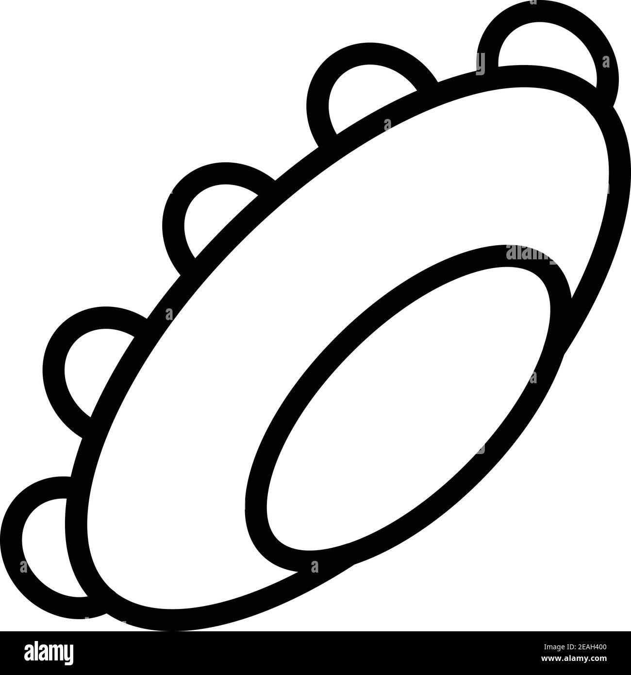 Samba tambourine icon. Outline samba tambourine vector icon for web ...