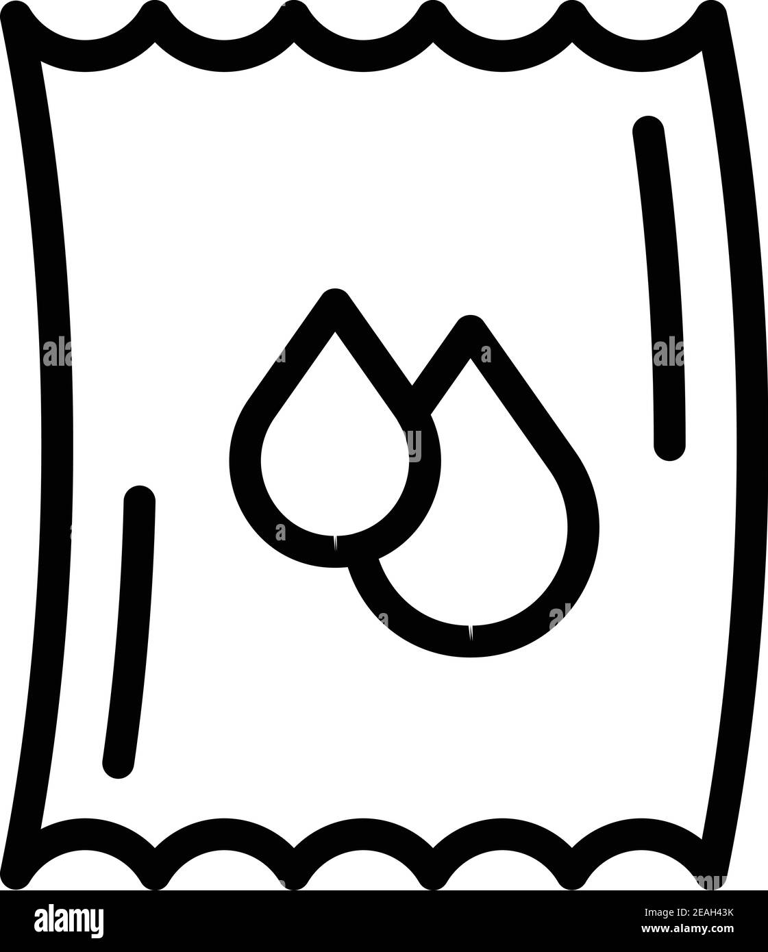 Wet tissue icon. Outline wet tissue vector icon for web design isolated ...