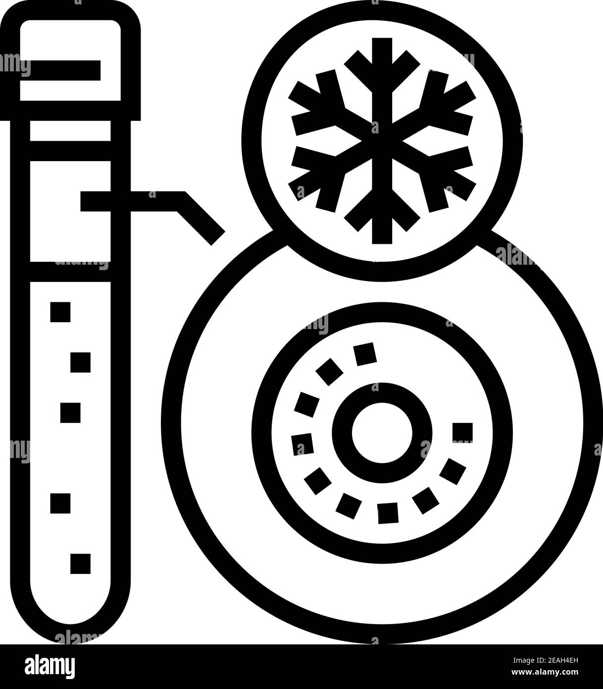 freezing embryo line icon vector illustration Stock Vector Image & Art ...