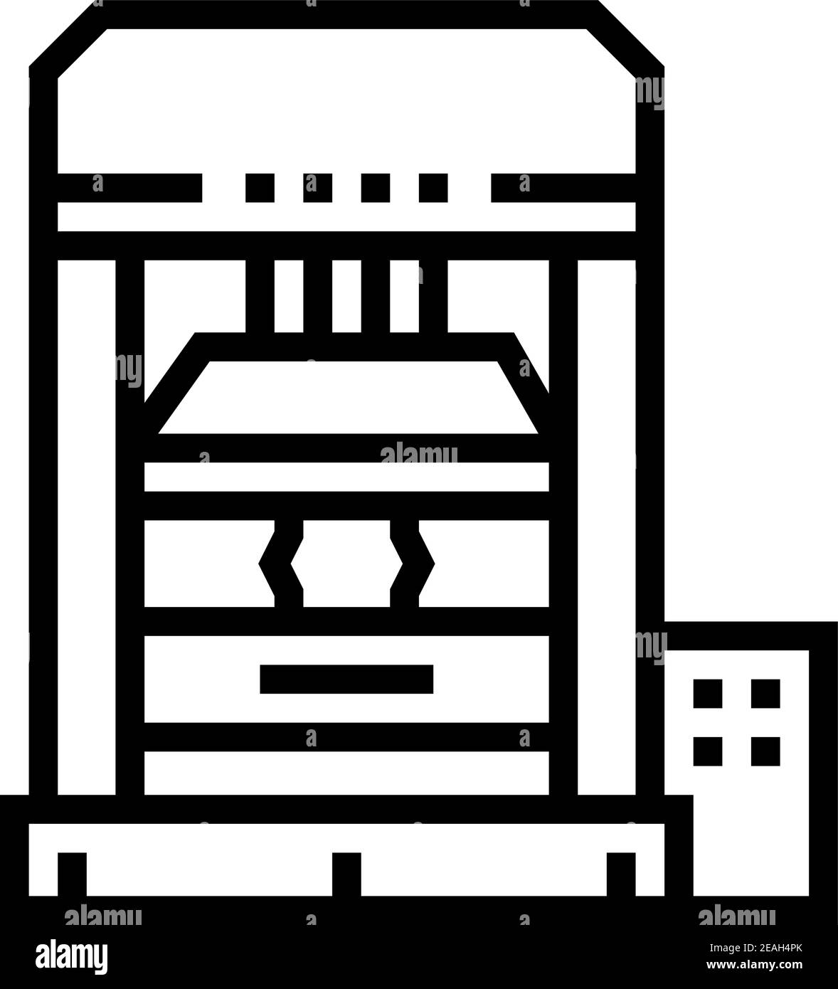 press equipment line icon vector illustration Stock Vector Image & Art ...