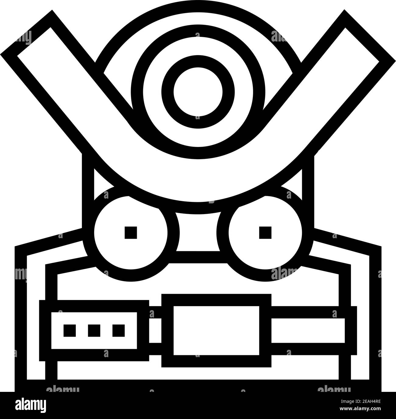 bending machine line icon vector illustration Stock Vector Image & Art ...