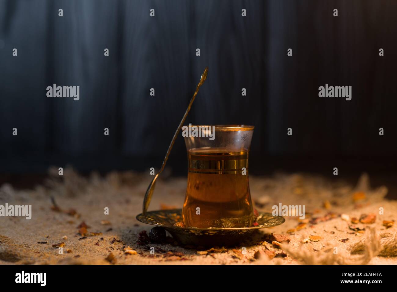 Turkish tea, with spices, delicious with fruits Stock Photo - Alamy