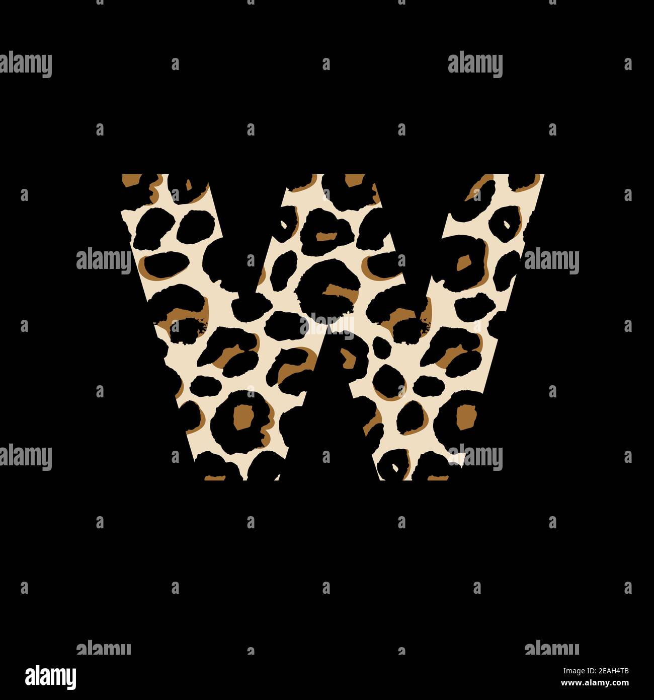 W letter - animal print and gradient design Stock Vector Image & Art ...