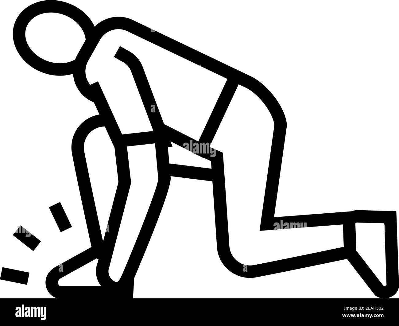 human leg pain gout symptom line icon vector illustration Stock Vector ...