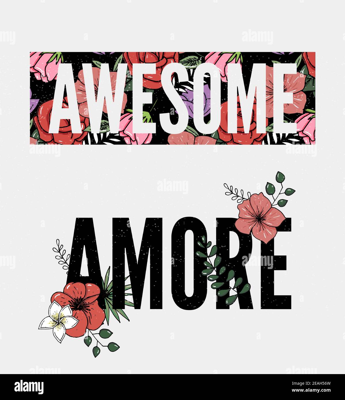 Red rose with slogan Stock Vector Images - Alamy