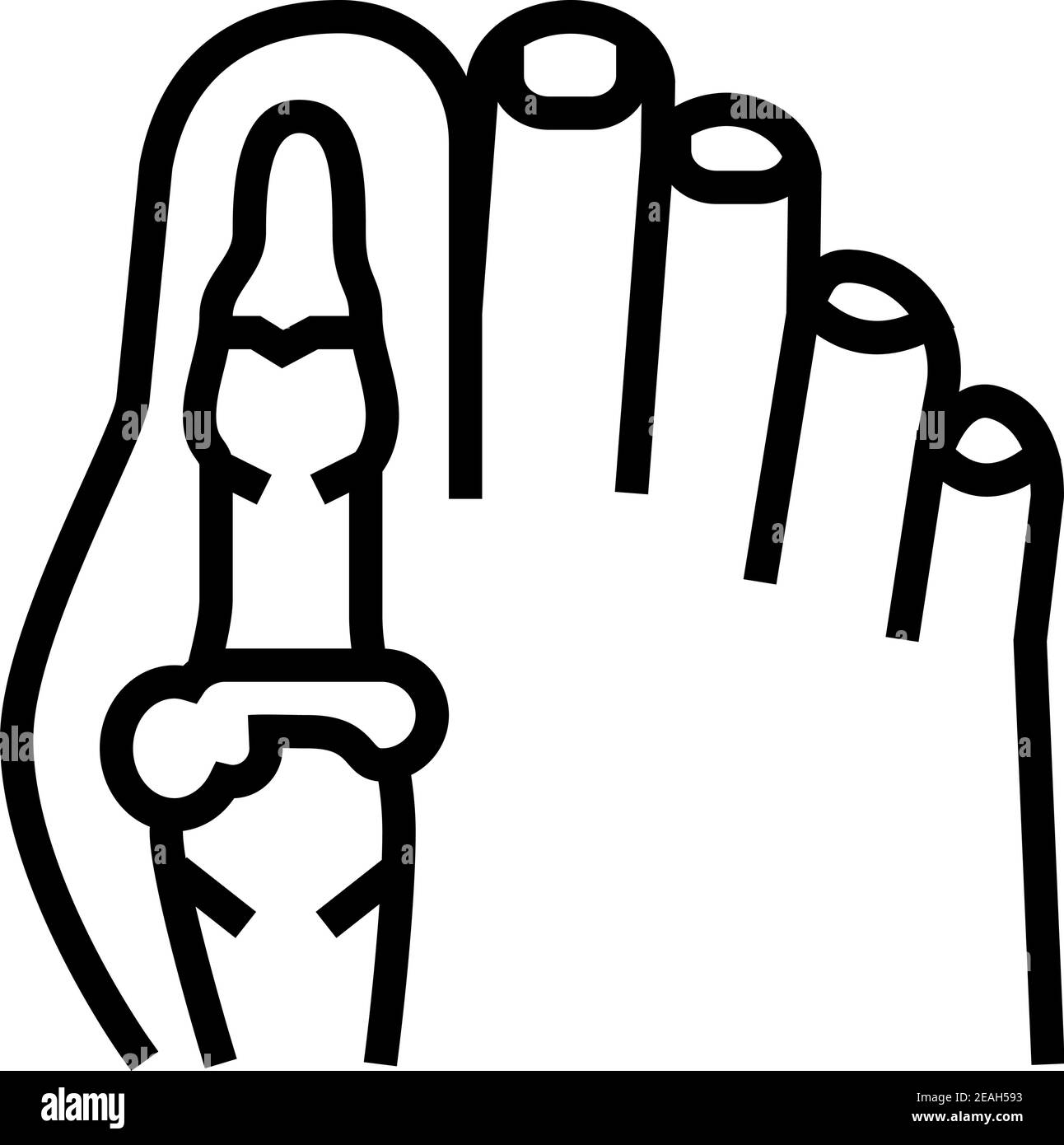 foot big toe bone gout line icon vector illustration Stock Vector Image ...