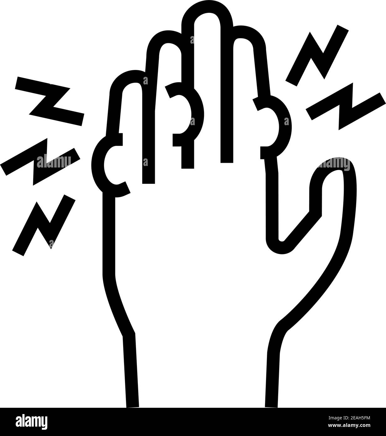 pain in fingers line icon vector illustration Stock Vector Image & Art ...