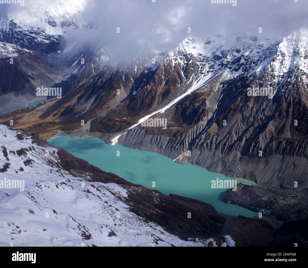 Ariel view of Lake Tasman Stock Photo - Alamy
