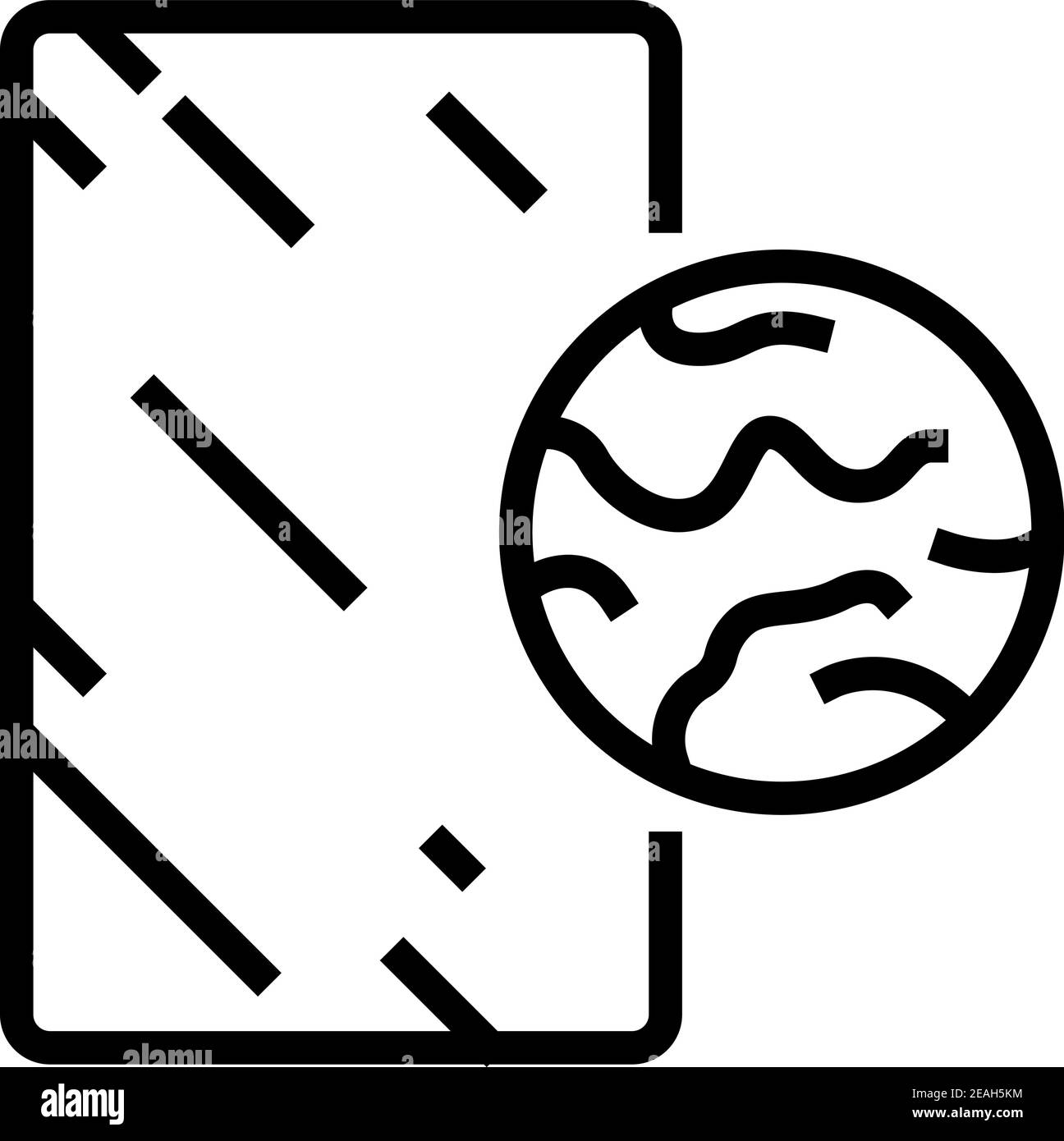 bronze mirror line icon vector illustration Stock Vector Image & Art ...