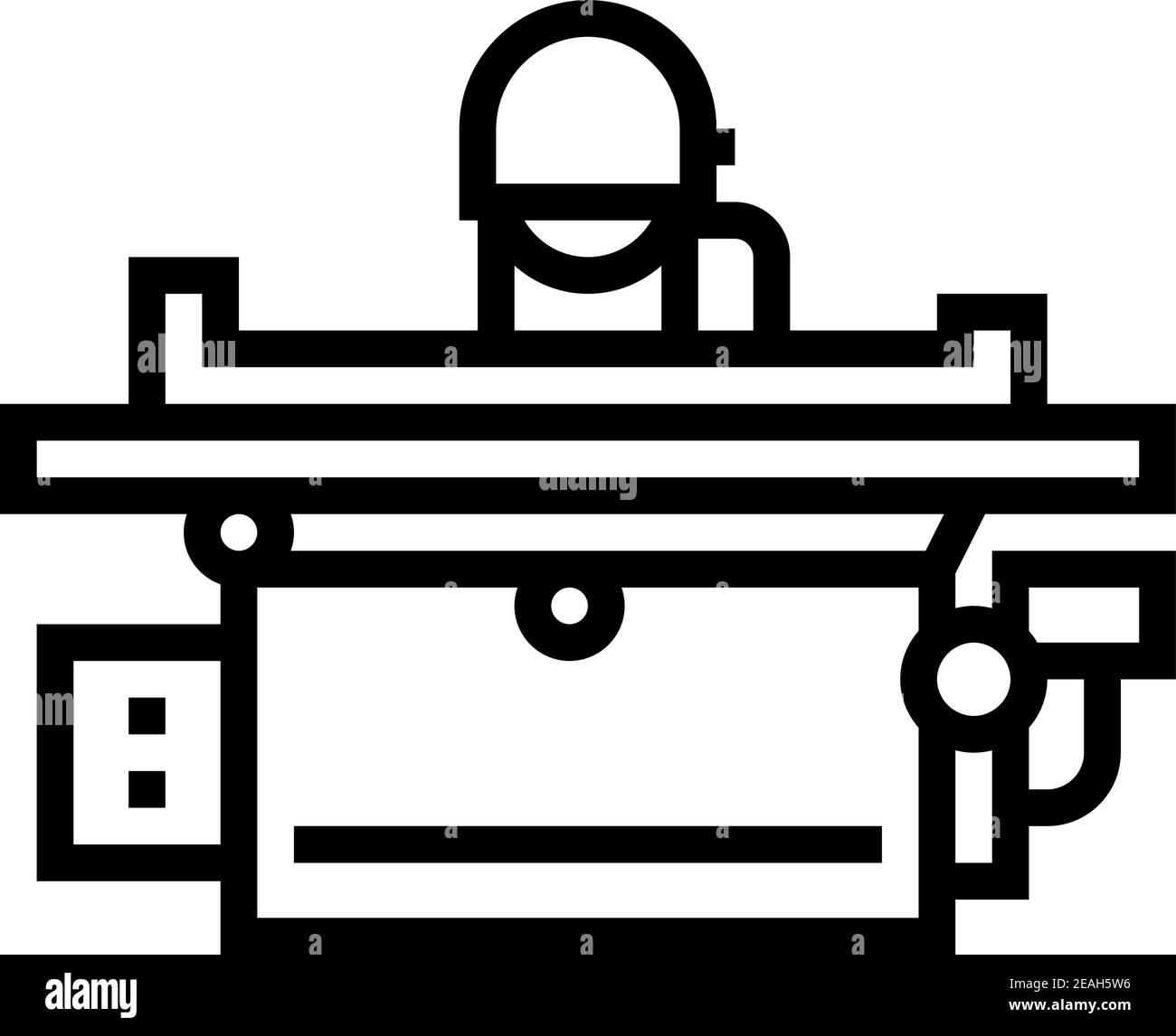 grinding machine line icon vector illustration Stock Vector Image & Art ...