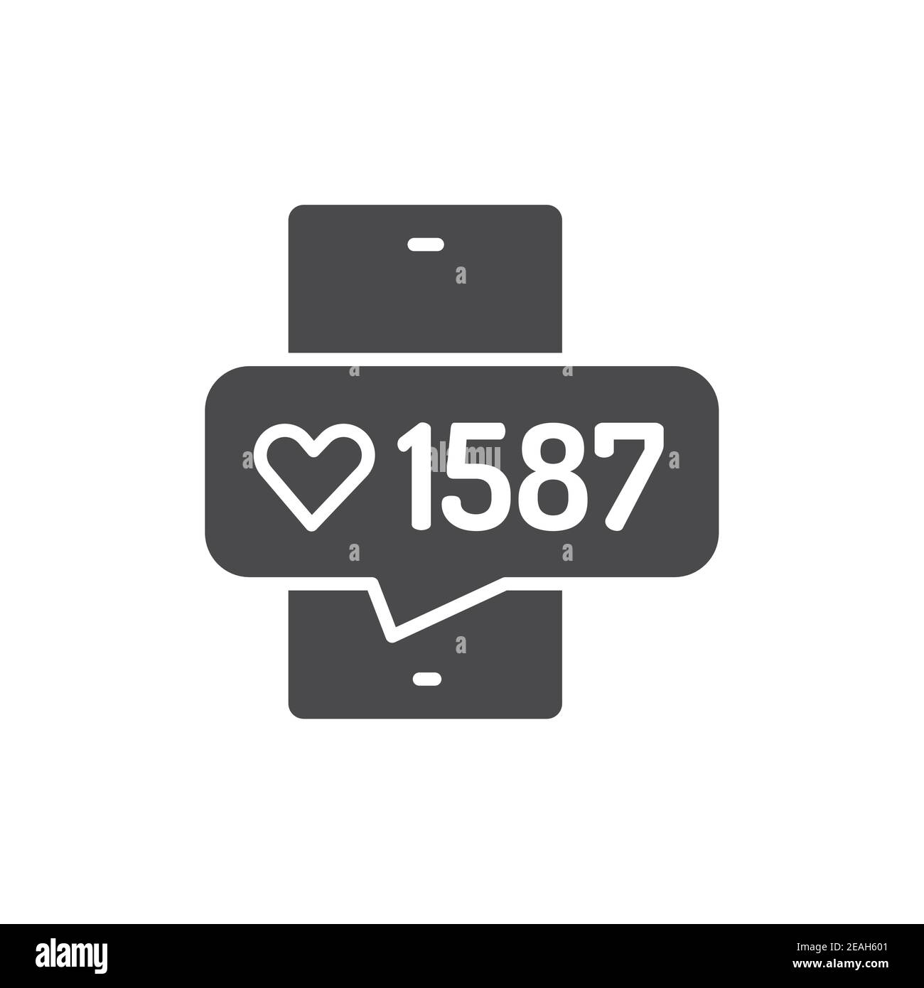 Mass following glyph black icon. SMM promotion. Vector illustration ...
