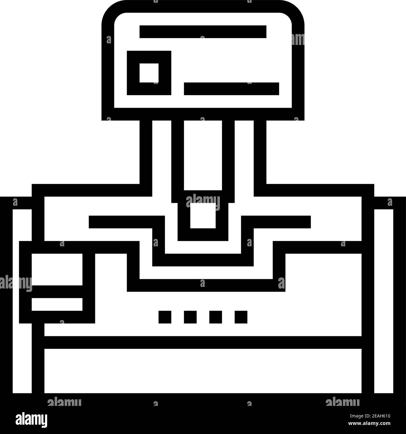 molding apparatus line icon vector illustration Stock Vector Image ...