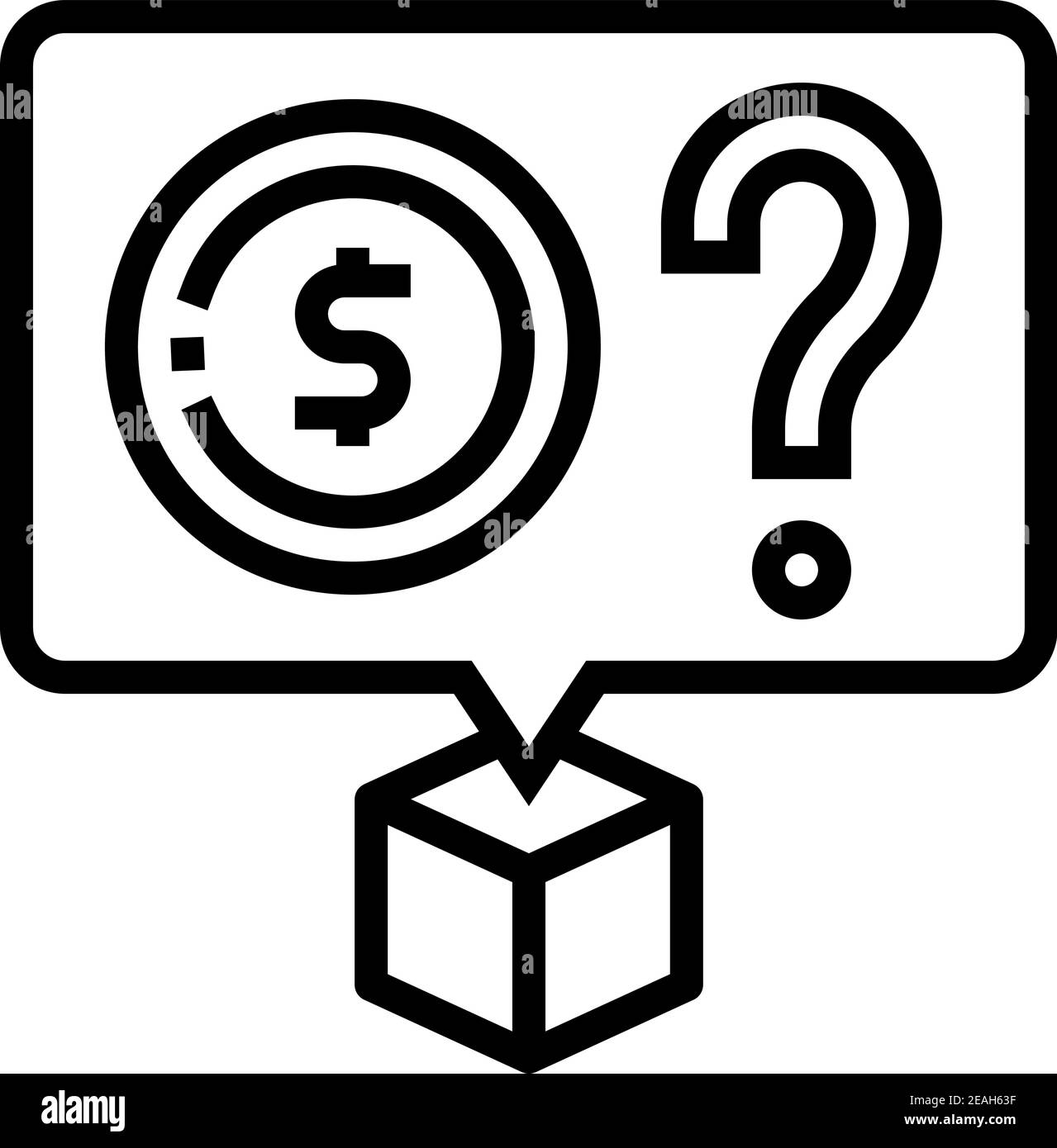 cost price line icon vector illustration Stock Vector Image & Art - Alamy