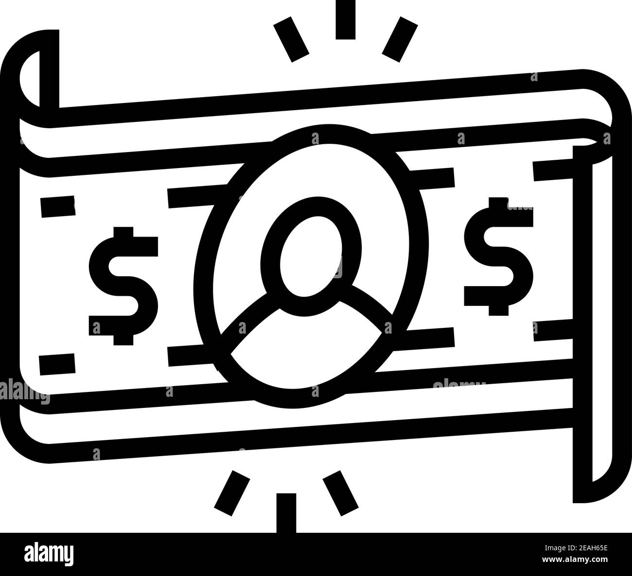 money dollar line icon vector illustration Stock Vector Image & Art - Alamy