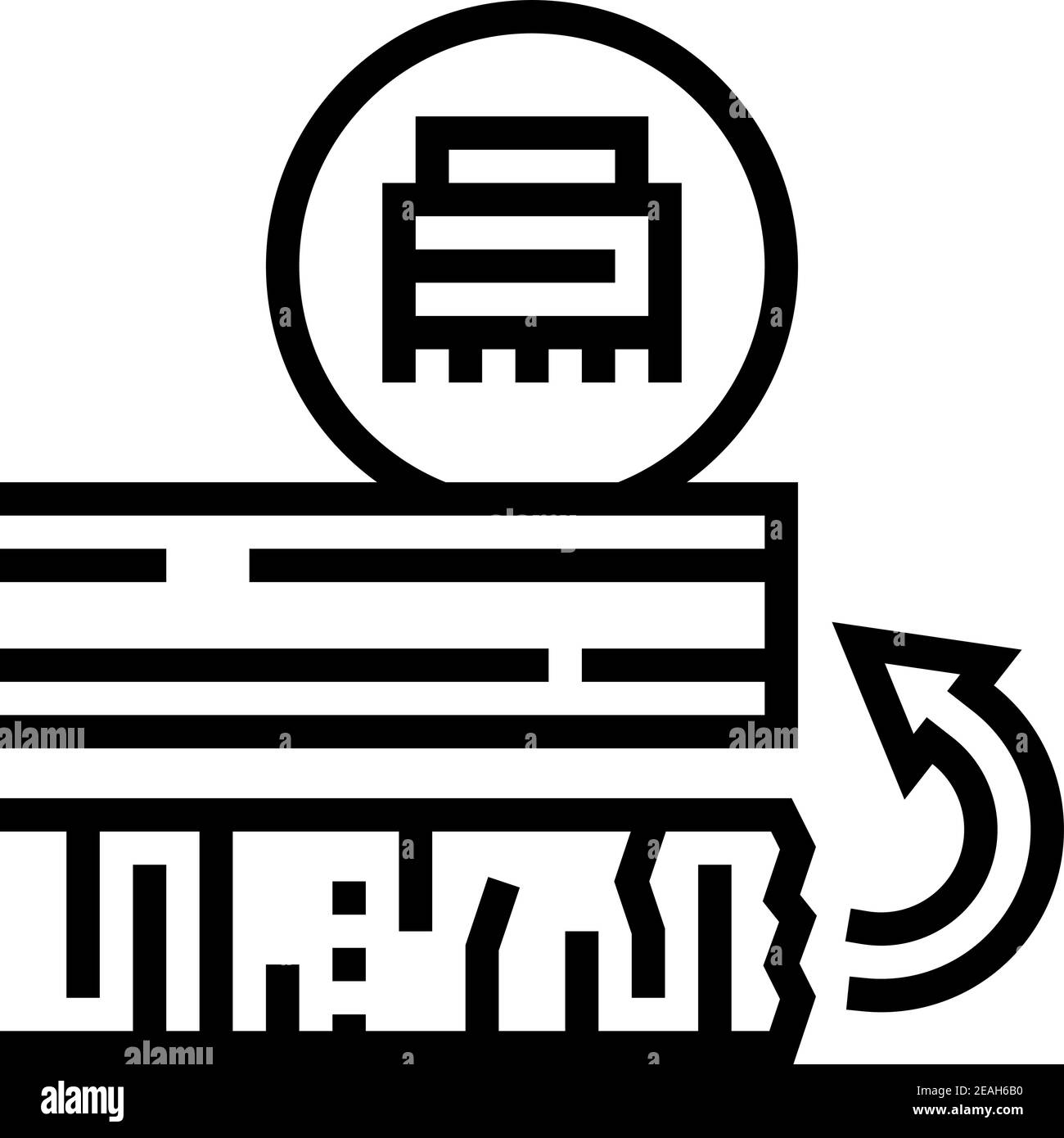 chamfering mirror line icon vector illustration Stock Vector Image ...