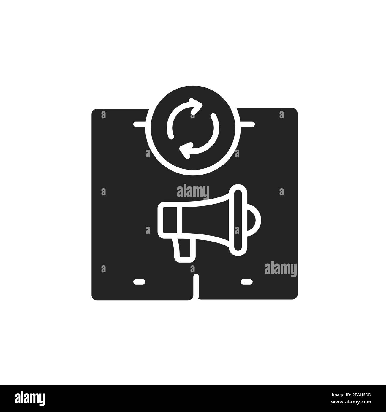 Barter advertising glyph black icon. SMM promotion. Vector illustration ...