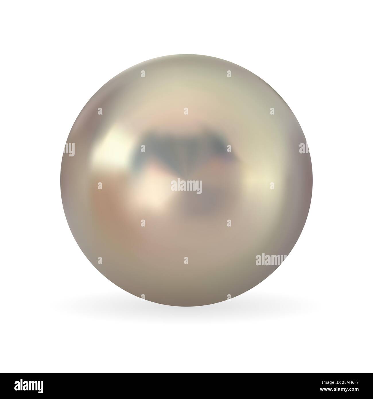 Realistic 3D Pearl isolated on white background. Vector Illustration ...
