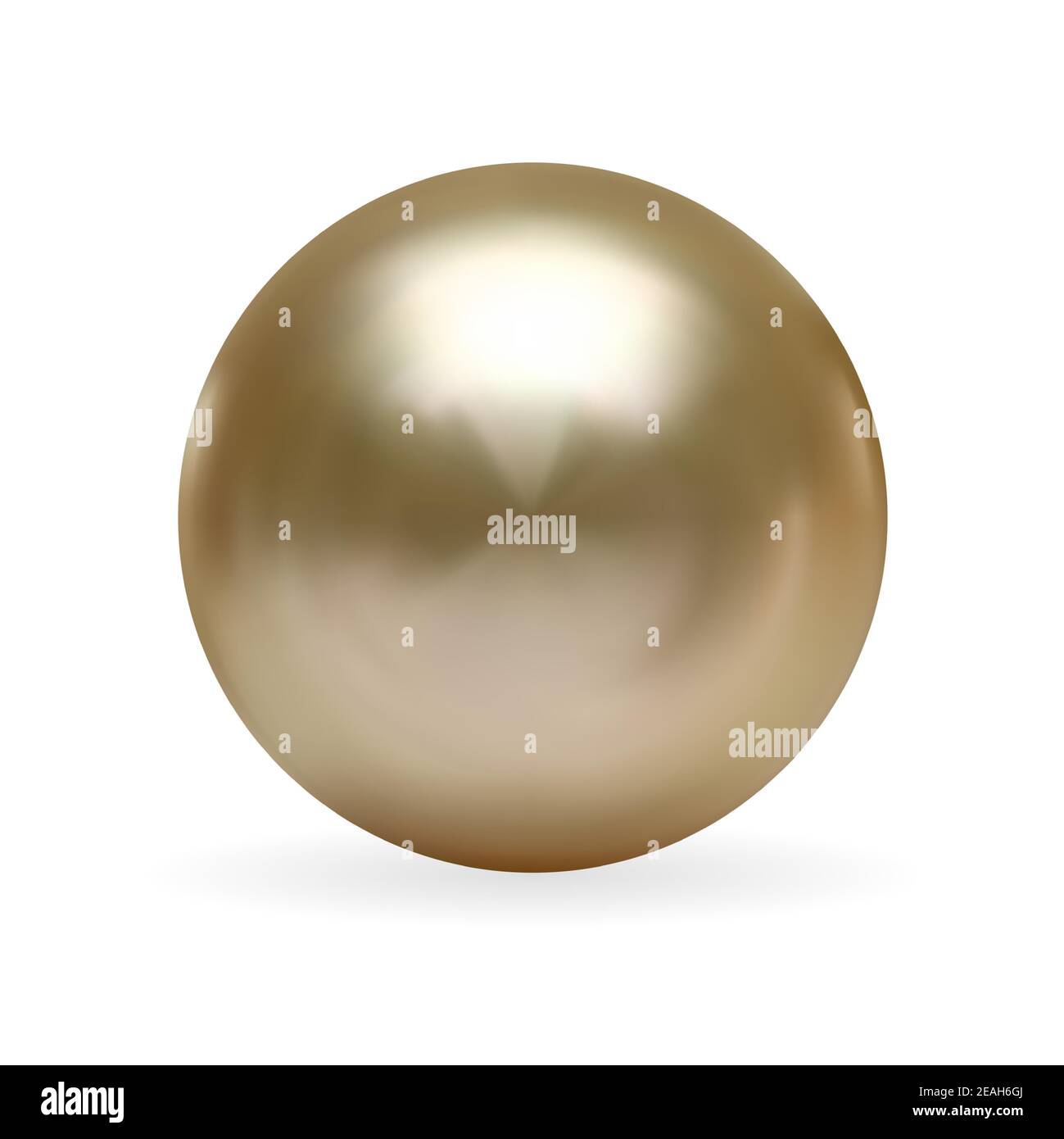 Realistic 3D Pearl isolated on white background. Vector Illustration ...