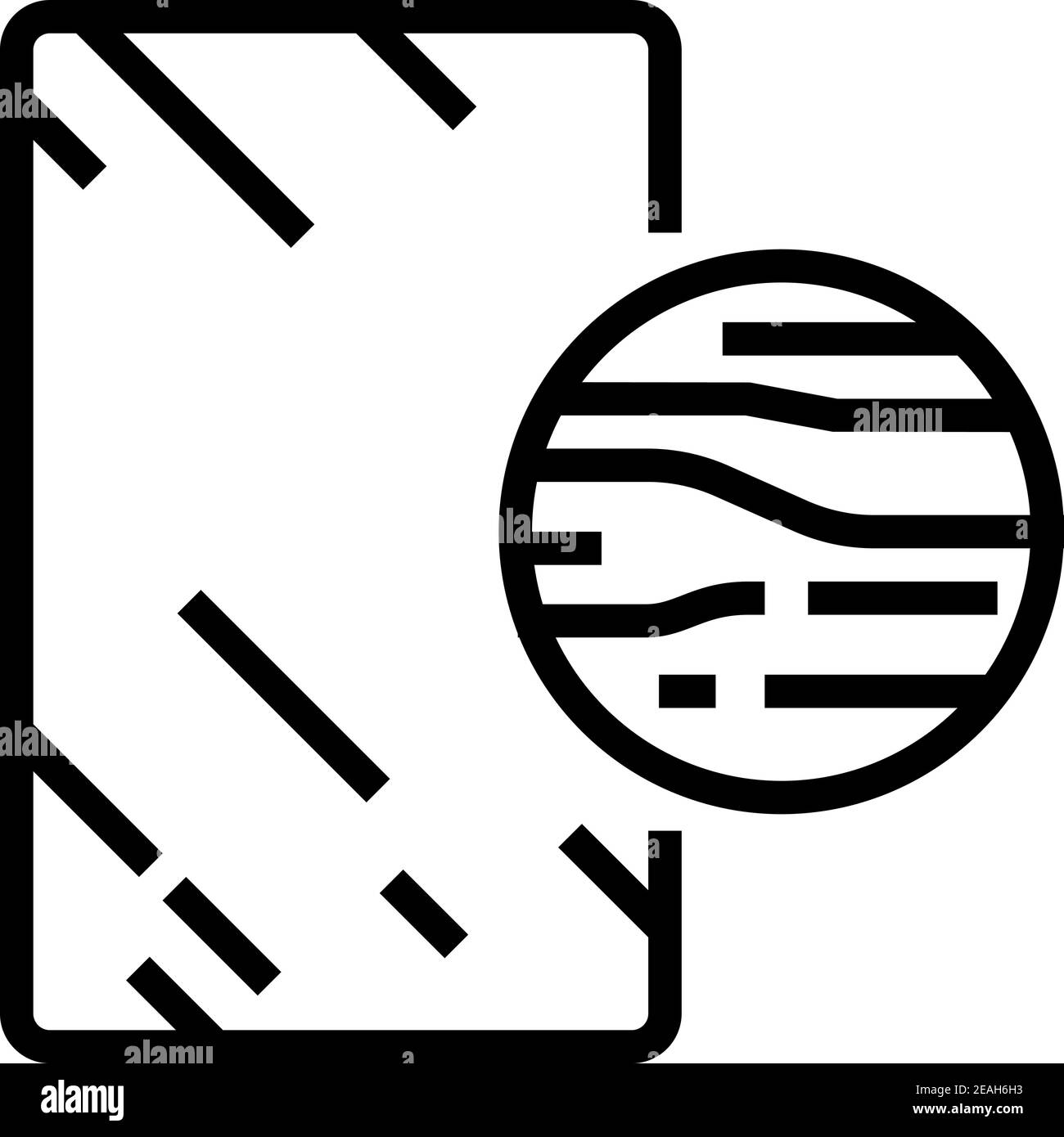 graphite mirror line icon vector illustration Stock Vector Image & Art ...