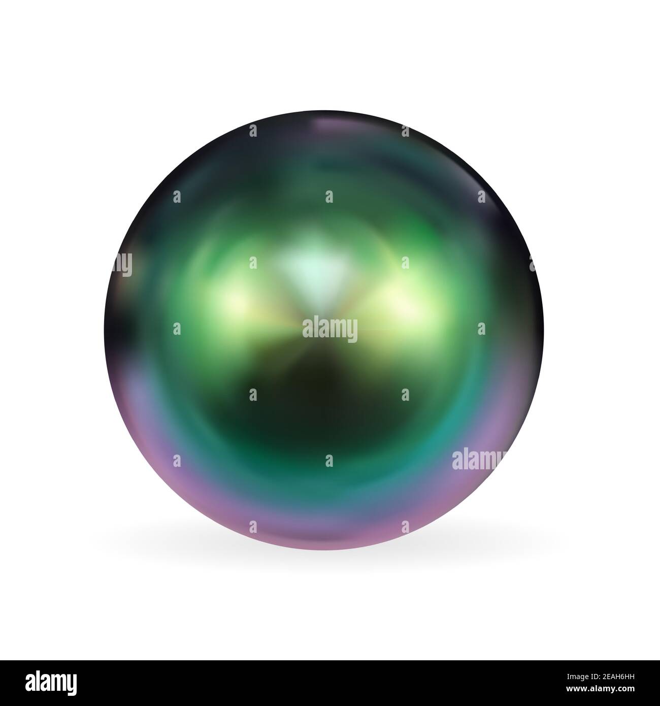 Realistic 3D Pearl isolated on white background. Vector Illustration ...