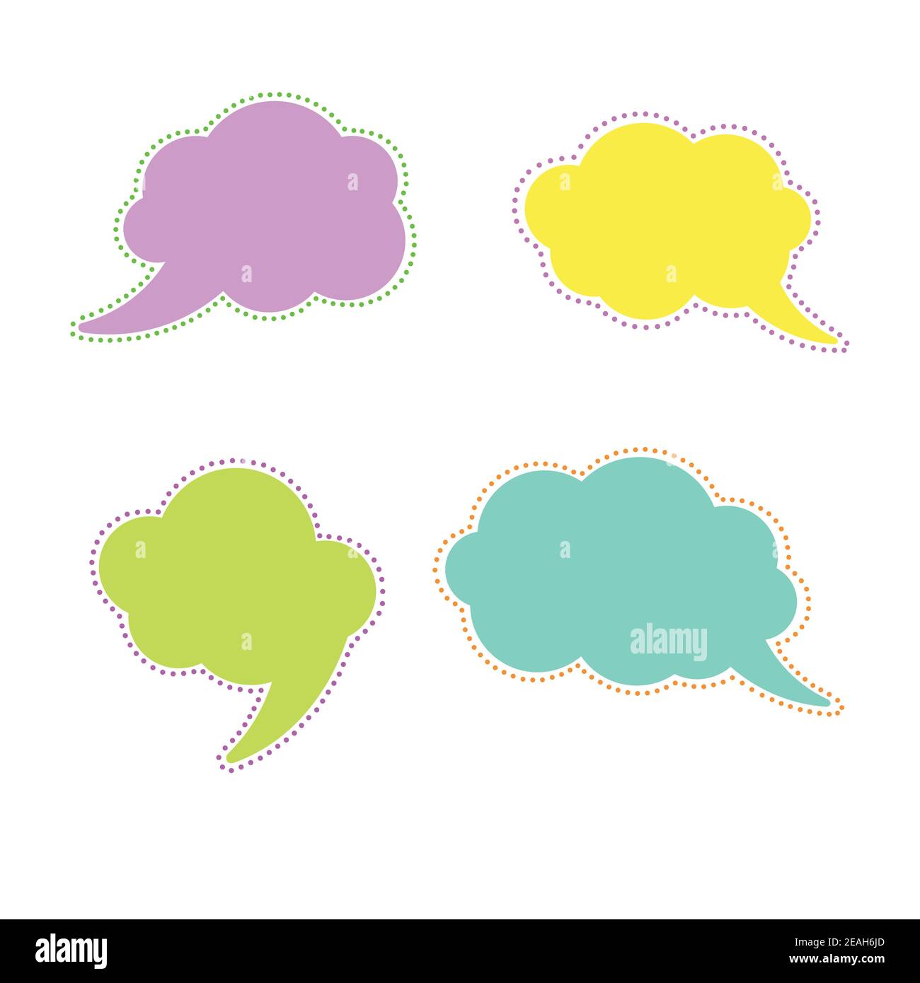 Set of chat speech bubble with dots. Icons of different colors. Vector ... Set of chat speech bubble with dots. Icons of different colors. Vector ...