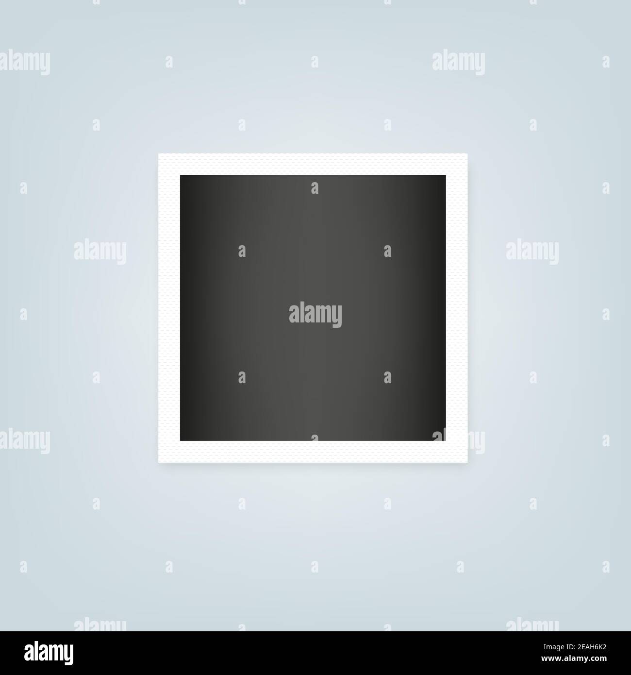 Photo frame. White textured border. Grey background. Vector ...