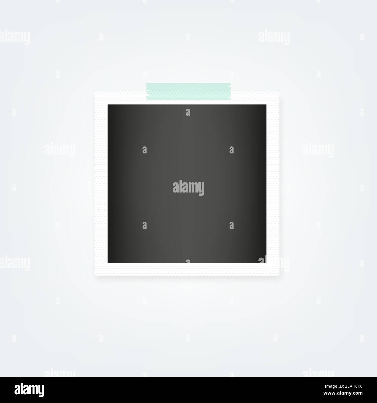 Photo frame with sticky tape. White textured border. Remember. Vector ...