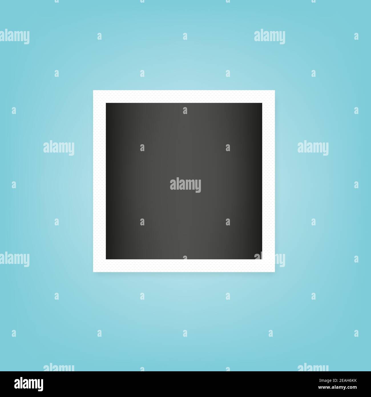 Photo frame. White textured border. Turquoise background. Vector ...