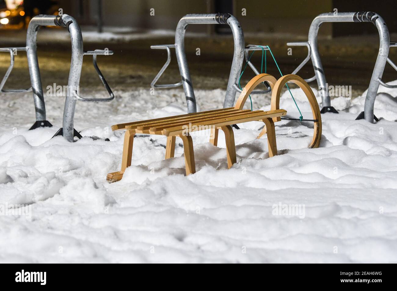 Snow bike sled hi-res stock photography and images - Alamy