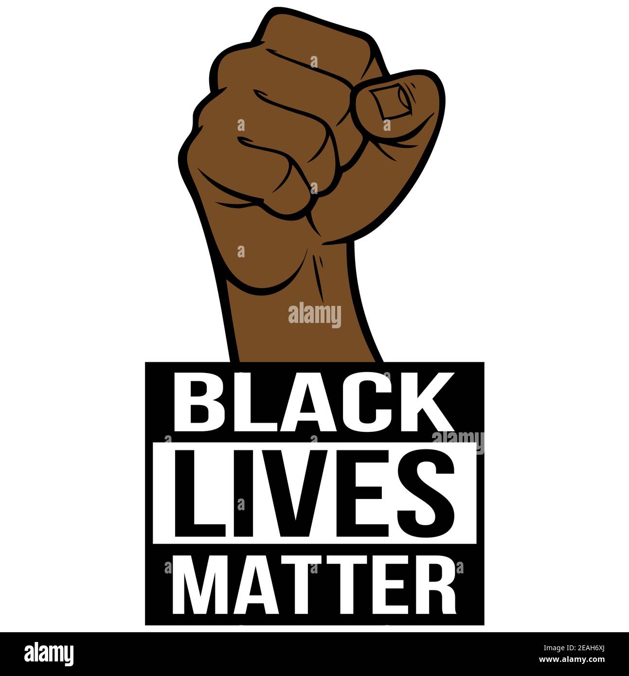 Black Lives Matter - A cartoon illustration of a Black Lives Matter ...