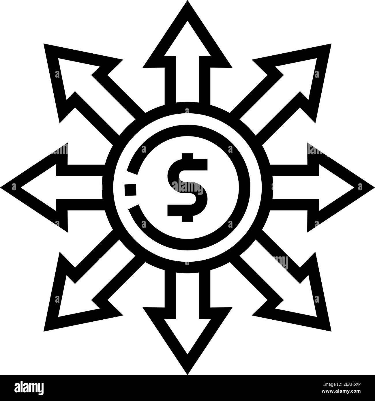 consumption money line icon vector illustration Stock Vector Image ...