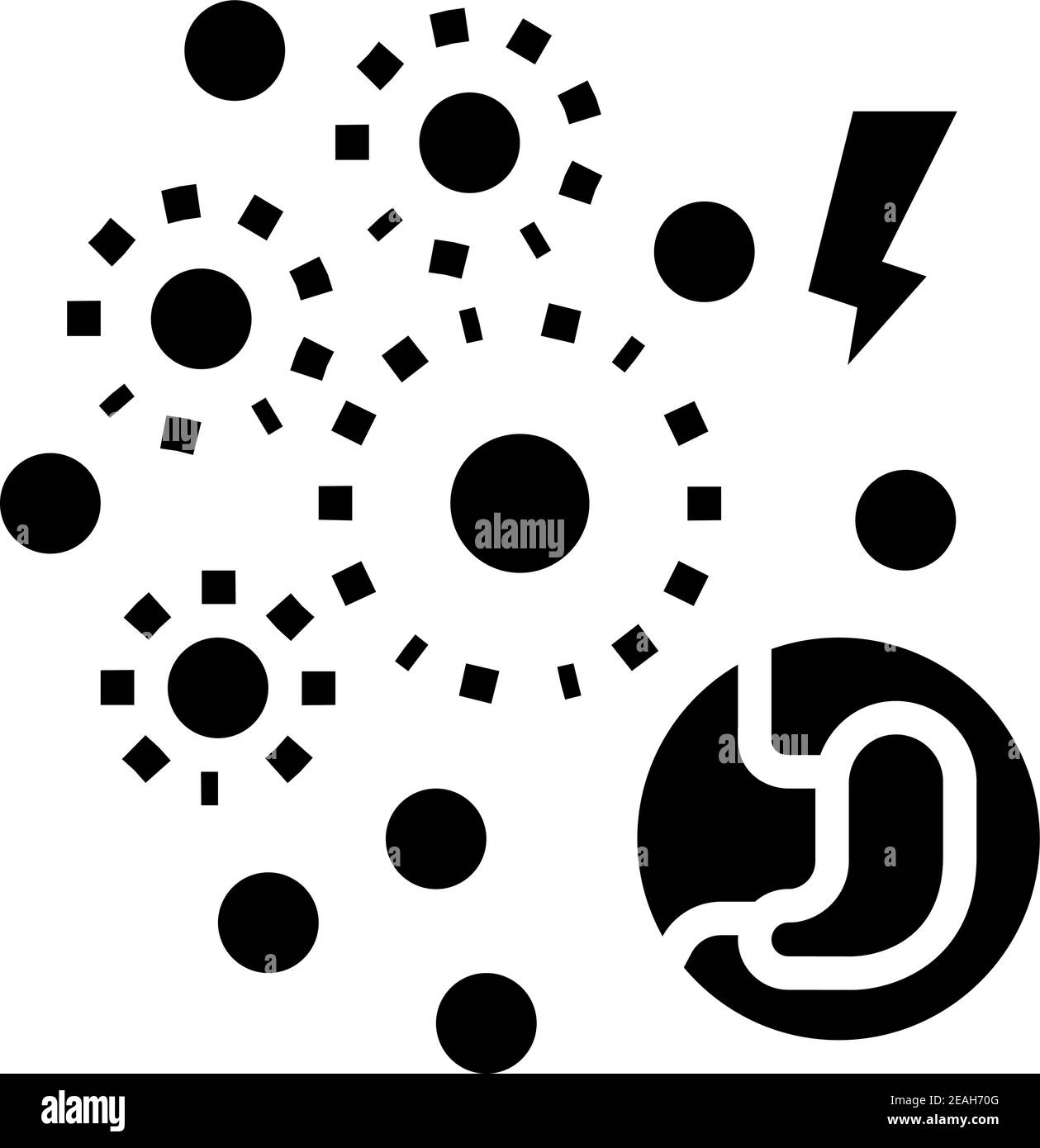 infection digestion system glyph icon vector illustration Stock Vector ...