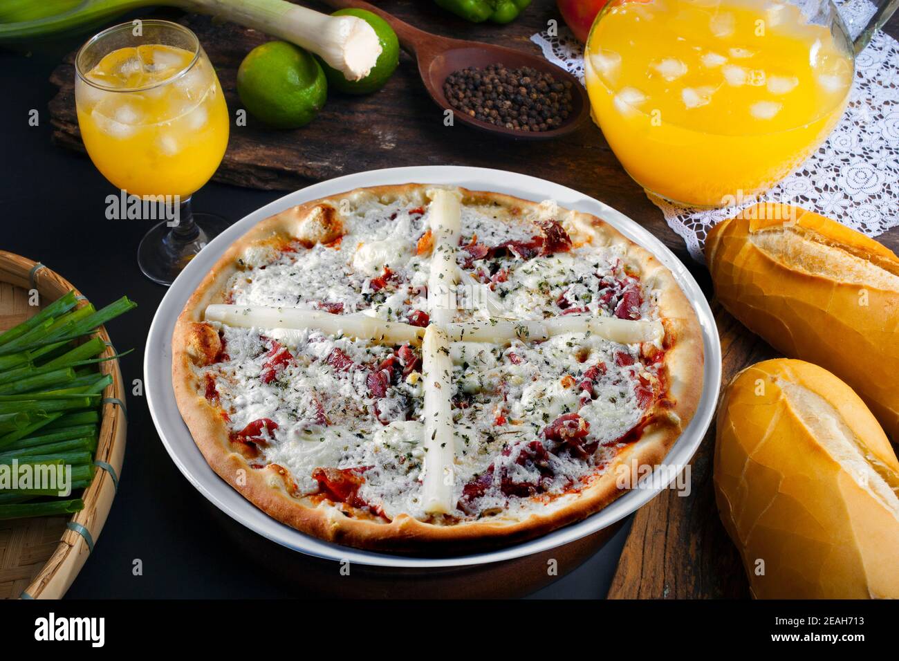 Pizza with catupiry Stock Photo - Alamy