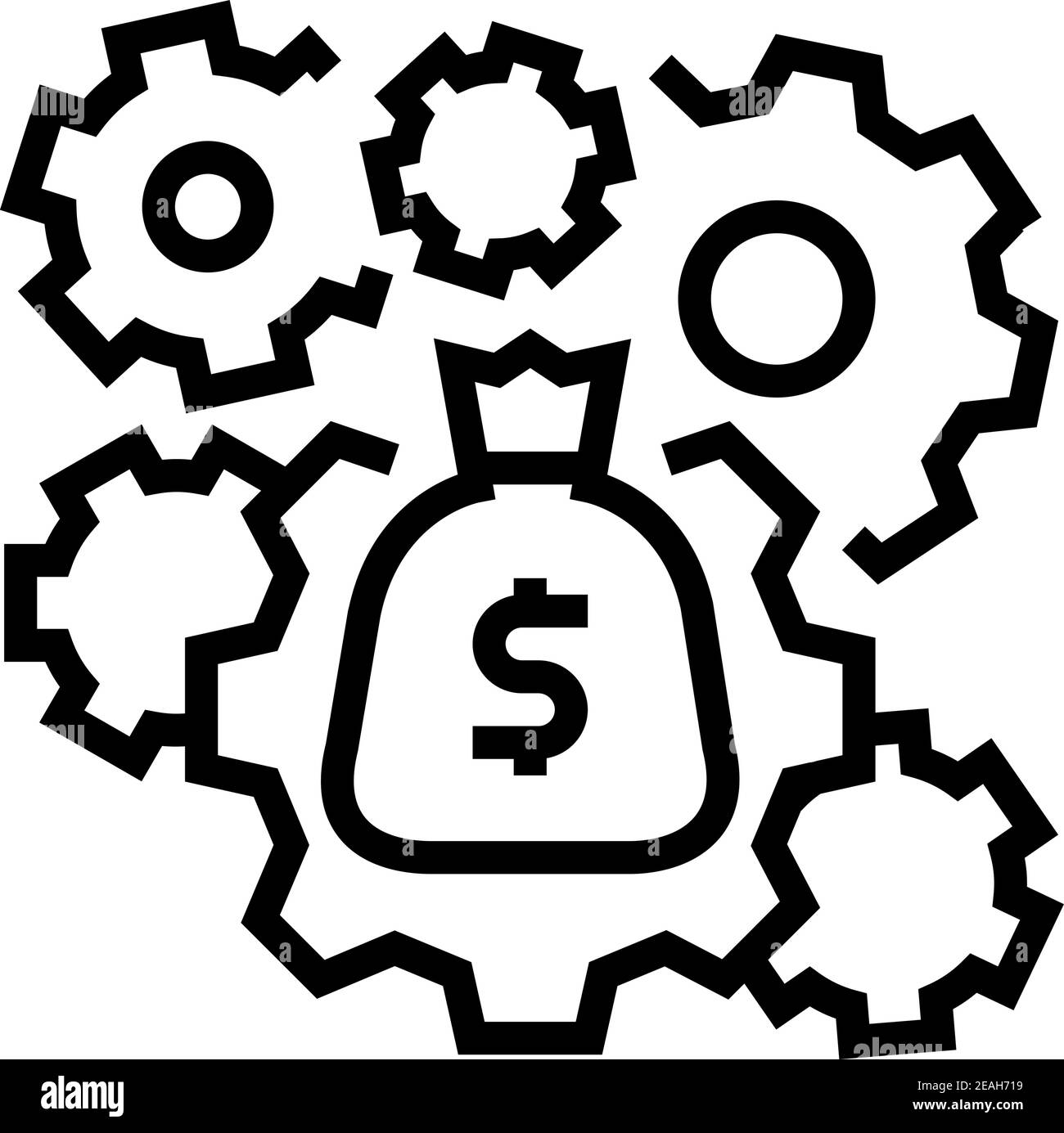 business process line icon vector illustration Stock Vector Image & Art ...