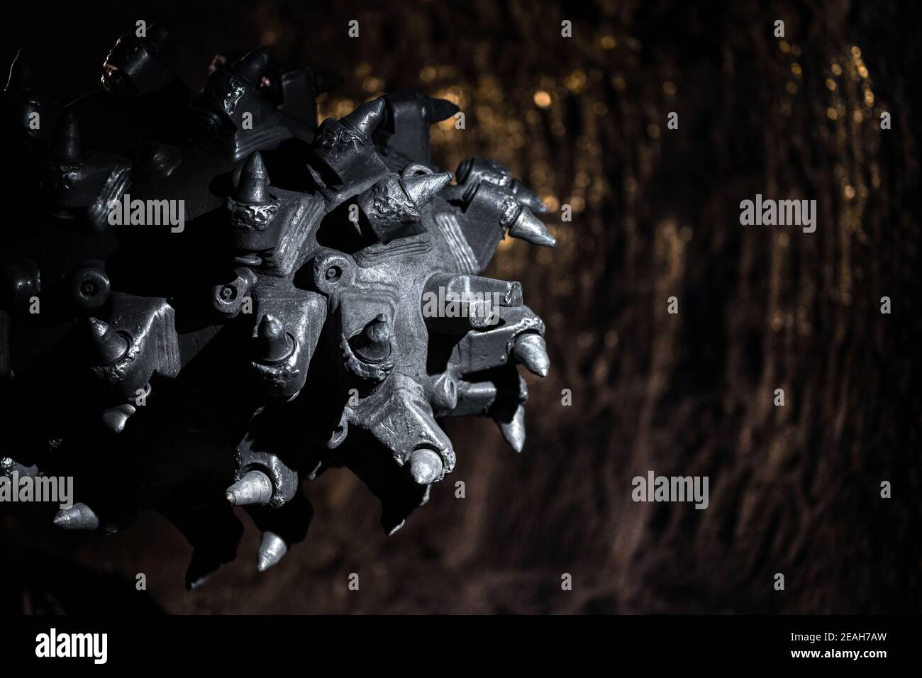 Shearer drill head in a coal mine Stock Photo - Alamy